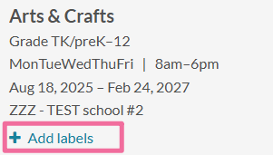 How to create and edit session labels from dashboards – Help for 6crickets